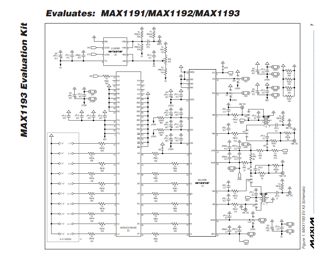 MAX1193——超低功耗、双通道、8位、45Msps模数转换器（ADC）