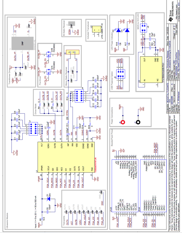 TUSS4440 - 具有对数放大器的变压器驱动超声波传感器