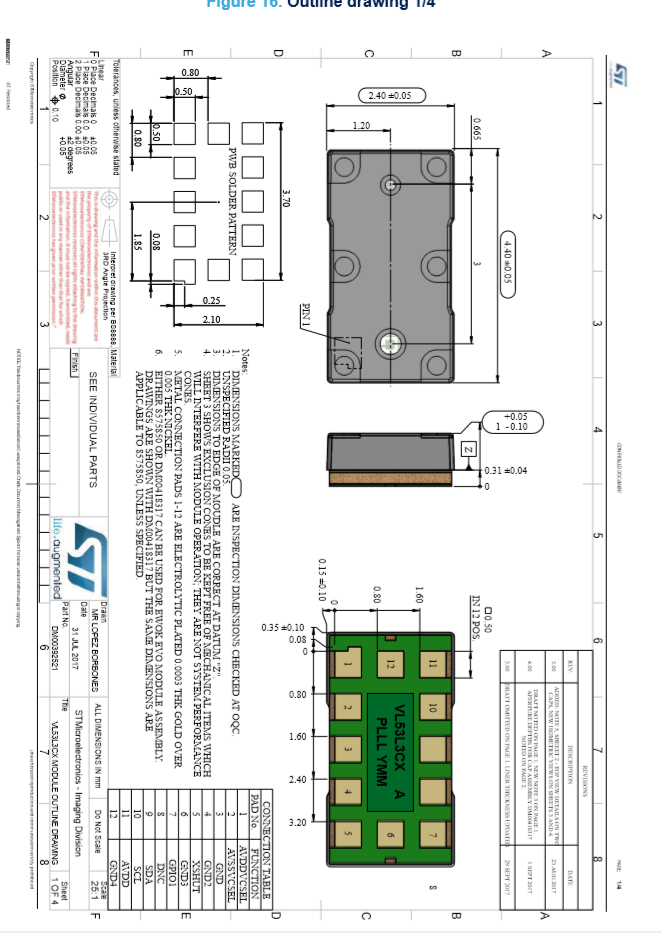 VL53L3CX - 带多目标检测的飞行时间测距传感器