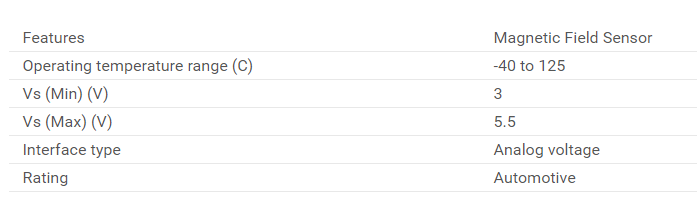 DRV425-Q1 - 汽车类全集成型磁通门磁场传感器