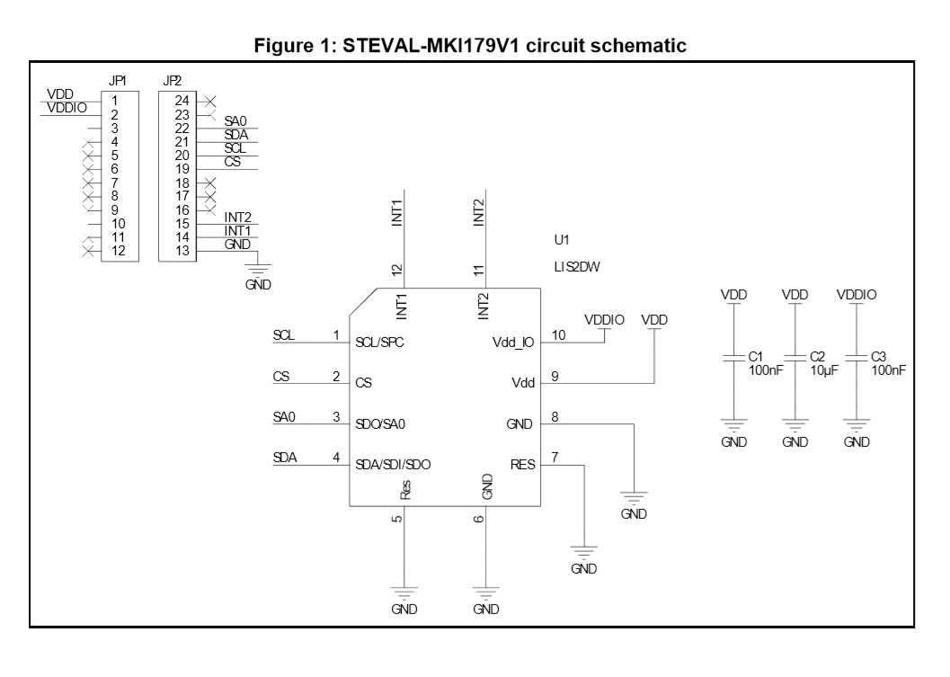 LIS2DW12 - 3 轴 MEMS 加速度计