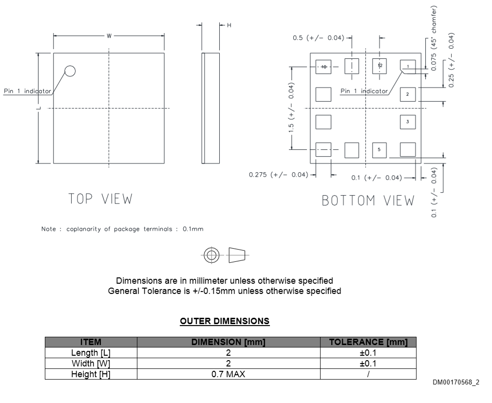 LIS2DW12 - 3 轴 MEMS 加速度计